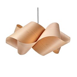 LZF Lamps LZF Hängelampe Swirl, buche/nickelfarben, Ø 75 cm, Holz