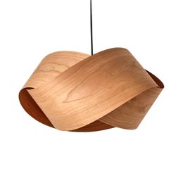 LZF Lamps LZF Pendellampe Nut, kirschholz-/nickelfarben, Länge 42 cm