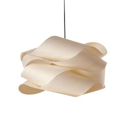 LZF Lamps LZF Hängelampe Link, elfenbein-/nickelfarben Ø 46 cm Holz