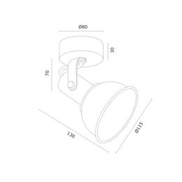 ARGON Wandleuchte Trogir, beige, Ø 11,5 cm, Metall