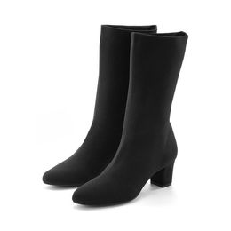 Lascana Stiefelette 'Sock-Boot, Schlupf-Stiefel, Ankle Boots' schwarz Gr. 40 f&uuml;r Damen