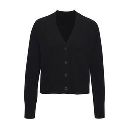 Lascana Strickjacke schwarz Gr. 36/38 f&uuml;r Damen. Mit V-Ausschnitt. Figurumspielend. Nachhaltig.