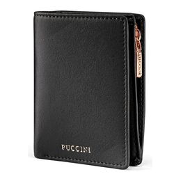 Puccini Leder-Geldbörse "Zen" in Schwarz - (B)8,5 x (H)11,5 x (T)2 cm - 27% | Portemonnaies-etuis