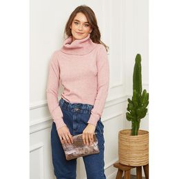 Soft Cashmere Rollkragenpullover in Rosa - 69% | Gr&ouml;&szlig;e 38/40 | Damen-pullover-cardigans