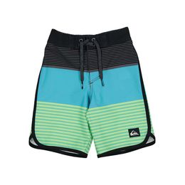 Quiksilver Badeshorts in Schwarz/ Blau/ Gr&uuml;n - 68% | Gr&ouml;&szlig;e 122 | Kinder-bademode