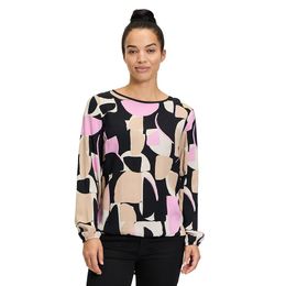 BETTY & CO BETTY & CO Bluse in Schwarz/ Taupe/ Rosa - 61% | Gr&ouml;&szlig;e 40 | Damen-blusen