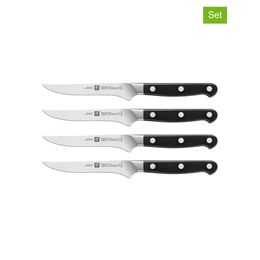 Zwilling 4er-Set: Steakmesser ''Pro'' in Schwarz - (L)12 cm - 27% | Kuechenhelfer