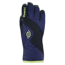 Roeckl Sports Ski-/ Snowboardfingerhandschuhe "Axams GTX" in Schwarz/ Dunkelblau - 39% | Gr&ouml;&szlig;e 3 | Kinderhandschuhe