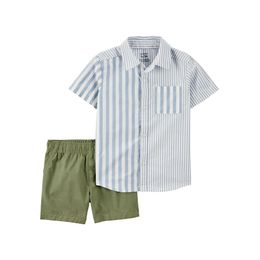 Carter's carter's 2tlg. Outfit in Hellblau/ Khaki - 62% | Gr&ouml;&szlig;e 98 | Kinder-blusen-hemden