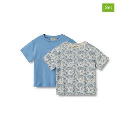 Wheat 2er-Set: Shirts in Hellblau/ Weiß - 65% | Größe 98 | Kinder-oberteile