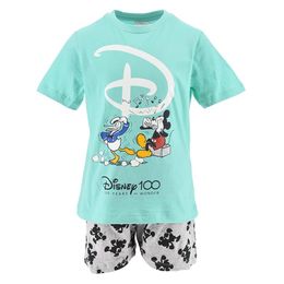 Disney Pyjama "Disney 100" in Türkis/ Grau - 67% | Größe 104 | Kinder-waesche