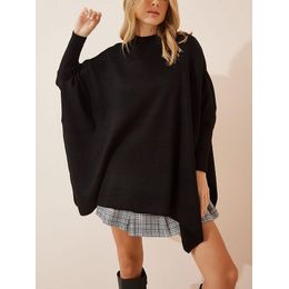 Milan Kiss Poncho in Schwarz - 56% | Gr&ouml;&szlig;e M | Damenjacken