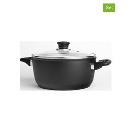 Zwilling 2tlg. Set: Kochtopf ''Ballarini'' in Schwarz - &Oslash; 16 cm - 29% | Kochgeschirr