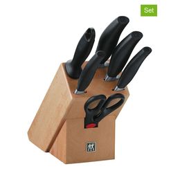 Zwilling 7tlg. Messerblock-Set ''Five Star'' in Hellbraun/ Schwarz - 39% | Kuechenhelfer