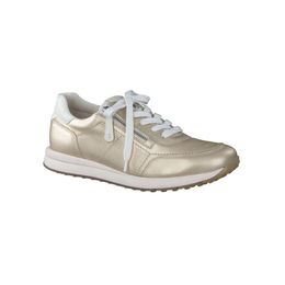 Paul Green Leder-Sneakers in Gold - 42% | Gr&ouml;&szlig;e 40 | Damen-sneakers