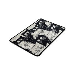 Colorful Cotton Badvorleger "White Cats" in Schwarz/ Wei&szlig; - 36% | Gr&ouml;&szlig;e 40x60 cm | Heimtextilien-badematten