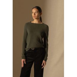 Perfect Cashmere Kaschmir-Pullover "Whitney" in Khaki - 50% | Gr&ouml;&szlig;e L | Damen-pullover-cardigans