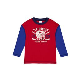 Fred's World by GREEN COTTON Fred ́s World by GREEN COTTON Longsleeve "Ice hockey" in Rot/ Blau - 76% | Gr&ouml;&szlig;e 116 | Kinder-longsleeves