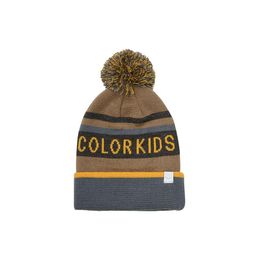 Color Kids M&uuml;tze in Hellbraun/ Grau - 12% | Gr&ouml;&szlig;e 52 cm | Kindermuetzen