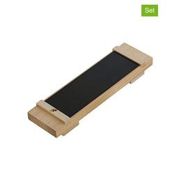 Zwilling 2tlg. Set: Wetzstein-Halterung in Beige/ Braun - (L)23 x (B)7 cm - 10% | Kuechenhelfer