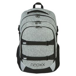 neoxx Schulrucksack "Wool the World" in Grau/ Schwarz - (B)31 x (H)45,5 x (T)24 cm - 16% | Kinder-rucksaecke-taschen