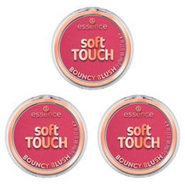 Essence Rouge »soft TOUCH BOUNCY BLUSH« 3-tlg., mittlere Deckkraft, langanhaltend, mattierend, alle Hauttypen electric peony Rouge von Essence
