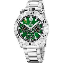 Festina Chronograph &raquo;The Originals/Diver&laquo; silberfarben, gr&uuml;n Festina Herrenuhr im markantem Design - ein sportlicher Hingucker f&uuml;r jeden Tag