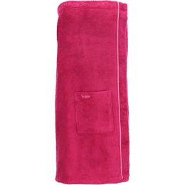 Vossen Kilt »Livina, ideal für Sauna & Spa« 1 Stk. cranberry Länge: 80 cm Damen-Saunakilt mit Tasche in bester Qualität
