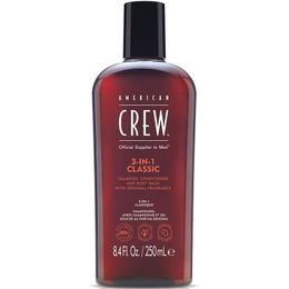 American Crew Haarshampoo &raquo;3In1 Classic Shampoo, Conditioner & Body Wash 250 ml&laquo; F&uuml;r Herren aller Haartypen, spendet Feuchtigkeit, beruhigt...