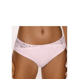Lascana Tanga 'Vittoria' pink Gr. 48/50 f&uuml;r Damen. Mit Schleife, Spitze. K&ouml;rpernah