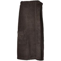 Schiesser Sarong »Saunakilt Turin für Damen in angesagter Reiskornoptik«, 1 Stk. Made in Green Dunkelgrau DAS IST DRIN. Ein bequemer, saugstarker...