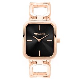 Tamaris Quarzuhr Armbanduhr, Damenuhr, Edelstahlarmband, analog ros&eacute;goldfarben Tamaris Uhr "Ros&eacute;goldene Nacht" - elegantes Ros&eacute;gold umh&uuml;llt ein...