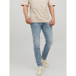 Jack & Jones JACK & JONES Slim-fit-Jeans »JJIGLENN – Jeans mit Stretch und figurbetonter Silhouette«, Used, modisch, slim fit, Denim/Jeans Blue Denim 36 - Länge...