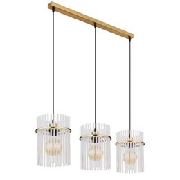 Globo LIGHTING Pendelleuchte »GORLEY« E27 1 Stk. Design Glasstäbe, Deckenlampe, Wohnzimmer, Esszimmer, Hängeleuchte goldfarben matt
