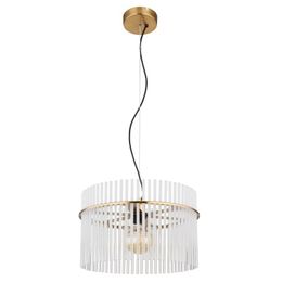 Globo LIGHTING Pendelleuchte »GORLEY« E27 1 Stk. Design Glasstäbe, Deckenlampe, Wohnzimmer, Esszimmer, Hängeleuchte goldfarben matt