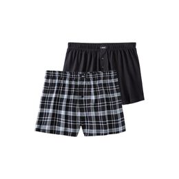 H.I.S. H.I.S Boxer &raquo;Boxershorts f&uuml;r Herren&laquo;, 2 Stk. in weiter Passform schwarz / karo S - 2 Stk. 2 Stk. S Weiter Boxer in bequemer Passform