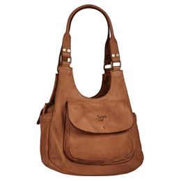 Samantha Look Damen Umh&auml;ngetasche echt Leder, Made in Italy braun
