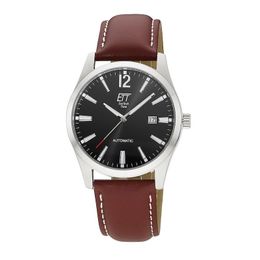 ETT Automatikuhr &raquo;Motion Drive&laquo; Armbanduhr, Herrenuhr, Mechanische Uhr, Lederarmband, analog, Tag braun-schwarz Edle ETT EcoTech Time Automatikuhr...