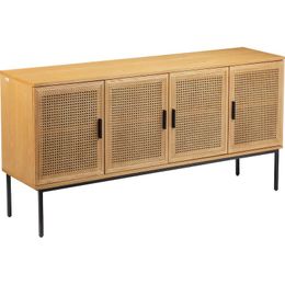 Home Affaire Kommode &raquo;Feines&laquo; Mit Rattan-Geflecht Einsatz, 4-t&uuml;rig naturfarben Home?affaire?&ndash; Landhausm&ouml;bel von?vintage?bis modern?