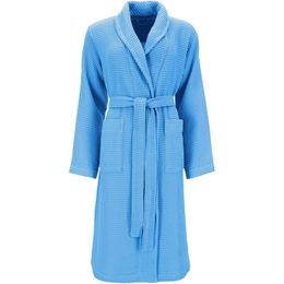 Bugatti Damenbademantel &raquo;Lorrella&laquo; 1 Stk. blue moon L L&auml;nge: 110 cm Damen Schalkragenmantel mit Waffelpiqu&eacute;struktur