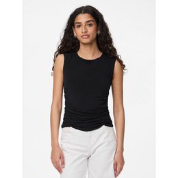 Pieces Damen Pieces Shirttop &raquo;PCMADISON SL RUCHING TOP NOOS BC&laquo; schwarz L