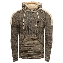 Rusty Neal Kapuzensweatshirt »Knitwear«, mit praktischem Reißverschluss khaki M M Stylischer Kapuzenpullover von Rusty Neal für Herren