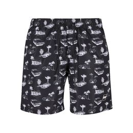 Urban Classics Badeshorts »Herren Pattern Swim Shorts« black/white 4XL - US-Größen US-Größen 4XL Stilvolle Badehosen für Strand und Pool