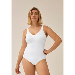 Naturana Body »Minimizer« 1 V-Ausschnitt, Kontrastbesatz am Ausschnitt, Druckknöpfe, elastisch weiß 90 - Cup C Cup C 90 Minimizer Body von Naturana