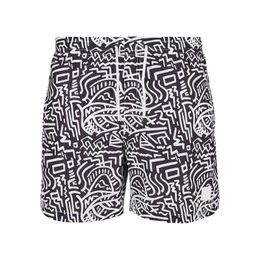 Urban Classics Badeshorts »Herren Pattern Swim Shorts« signs aop XL - US-Größen US-Größen XL Stilvolle Badehosen für Strand und Pool