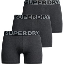 Superdry Boxershorts »BOXER TRIPLE PACK«, 3 Stk. Raven Black Marl S - 3 Stk. 3 Stk. S Bündchen mit Superdry Schriftzug