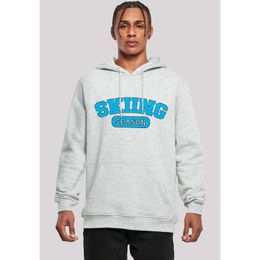 F4NT4STIC Kapuzenpullover &raquo;Skiing Season Winter Sport&laquo; Premium Qualit&auml;t heather grey XL XL Winter Style Hoodie