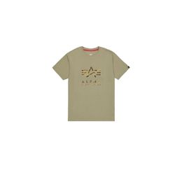 Alpha Industries T-Shirt &raquo;Camo Puff Print T-Shirt&laquo; olive L L Single Jersey Stoff