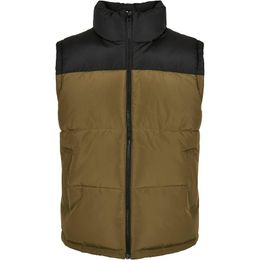 Urban Classics Jerseyweste &raquo;Herren Block Puffer Vest&laquo; 1 Stk. black/tiniolive L L KLARES DESIGN: Minimalistisch und vielseitig kombinierbar