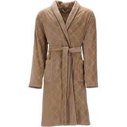 Vossen Herrenbademantel &raquo;Barron, ideal f&uuml;r Sauna & Spa, Hotelbademantel, Morgenmantel&laquo; 1 Stk. mit Schalkragen, Rautendesign camel S L&auml;nge: 120 cm...